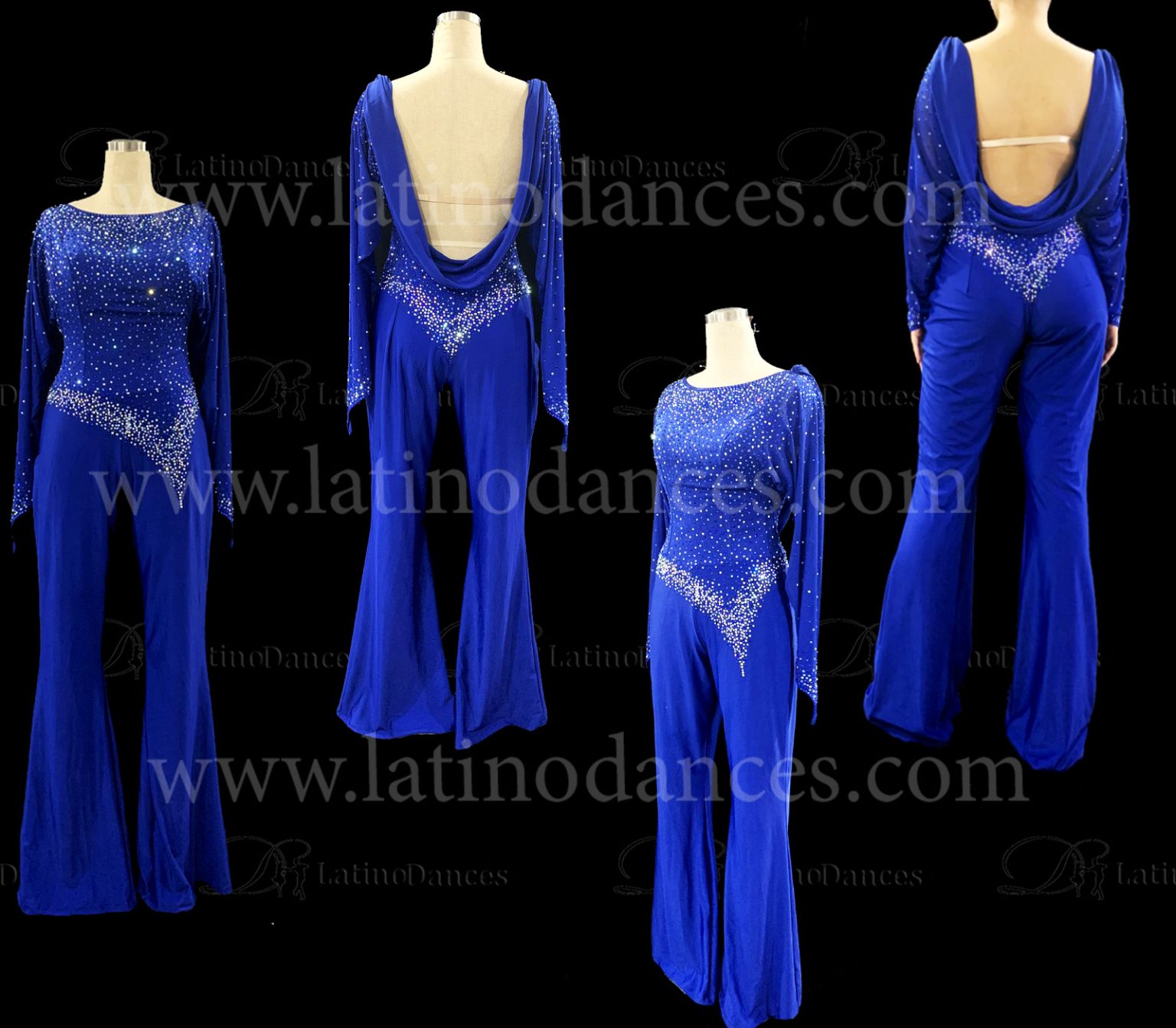 JUMPSUITS LATIN SALSA COMPETITION WITH HIGH QUALITY STONES J23 ...